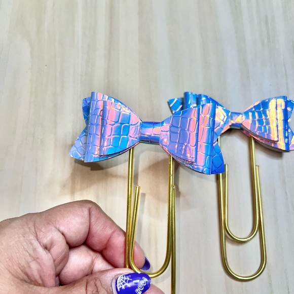Hand Crafted | Office | Happy Planner Bow Paper Clips Jumbo Size 2 Pcs ...